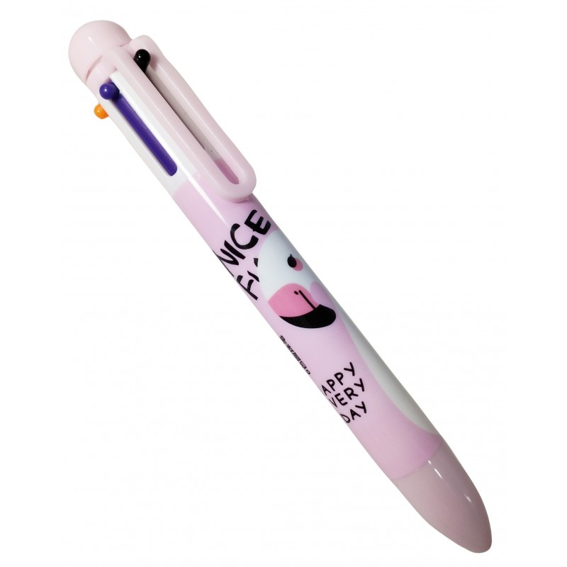Penna Multicolore Con Design Di Unicorni E Fenicotteri Un Dettaglio ...